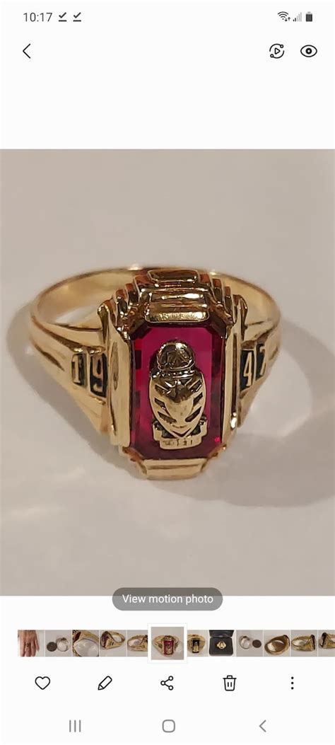 Vintage Class Ring 10k Gem