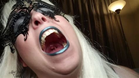 Miss Lacey Makes Her Uvula Wiggle For You In Metallic Green Lipstick