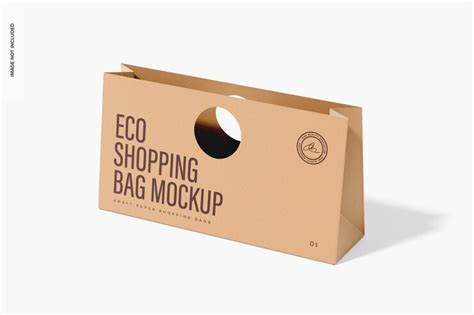 에코 쇼핑백 목업 관점 프리미엄 Psd 파일