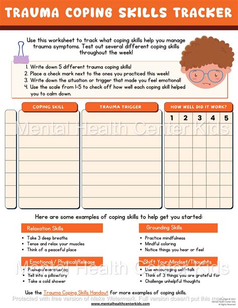 Trauma Worksheets
