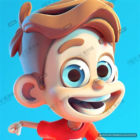 Ai创作图卡通写实漫画人物 卡通写实人物 3d卡通形象 写实卡通人物 仿3d卡通形象 三维卡通人物建模 原创小野人ip 立体卡通人物 开心男孩头像 3d卡通人物 立体卡通形象 原创虎弟卡通ip