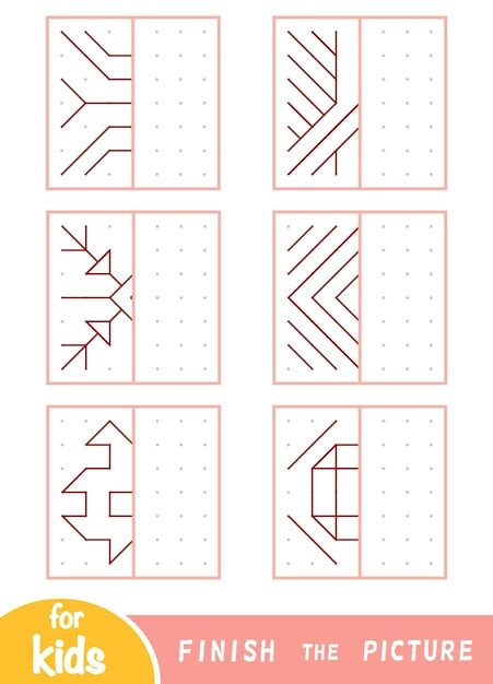 어린이를 위한 그림 교육 게임 복사 장식품 세트 프리미엄 벡터