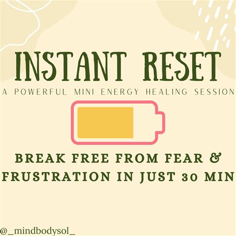 Instant Energy Reset Find Your Healers Marketplace