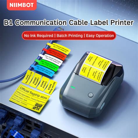 Niimbot B1 Network Cable Label Printer Power Cable Project Printer Switch Marking Stickers