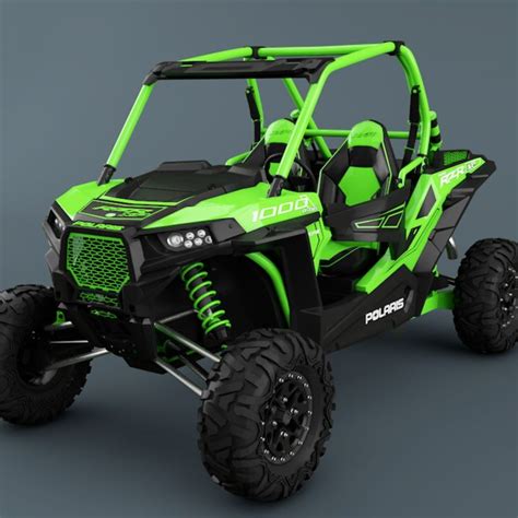 Polaris Ranger Rzr 1000 Green 3d Model Polaris Ranger Go Kart Frame Rzr