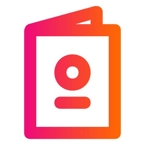 Passport Generic Gradient Outline Icon Passport Generic Gradient Outline Icon