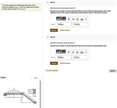 The Frame Supports The Distributed Load Shown With A Maximum Intensity