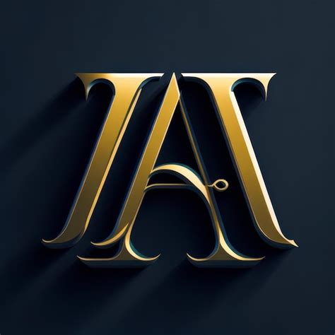 A Gold And Black Logo With The Letter A On It Premium Ai Generated Image