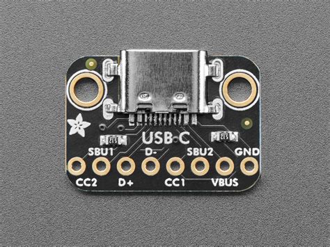 Adafruit Sunken Usb Type C Breakout Board Downstream Connection Id