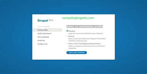 Install And Configure Drupal 9 On Centos 7 Computingforgeeks