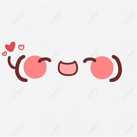 顏文字比心表情psd圖案素材免費下載，可愛卡通圖片，尺寸3543 × 3543px Lovepik