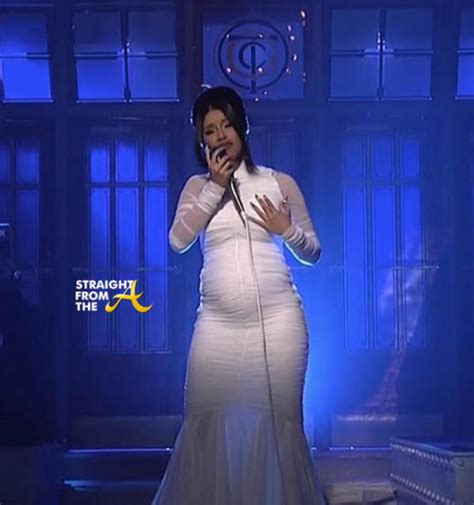 Cardi B Announces Her Pregnancy On Snl In Custom Christian Siriano 2 Straight From The A Sfta