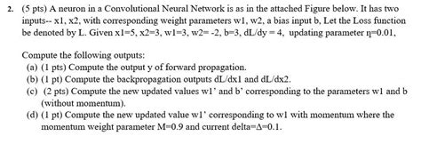 5 Pts A Neuron In A Convolutional Neural Network Is