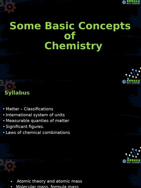 Some Basic Of Concepts Xi Pdf Mole Unit Molecules