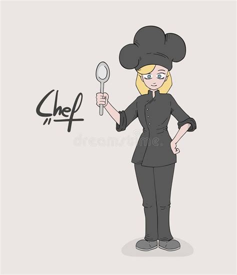 Woman Chef Draw Stock Vector Illustration Of Meal Dinner 280653306