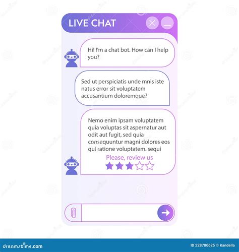 Chatbot Window Interface Stock Vector Illustration Of Text 228780625