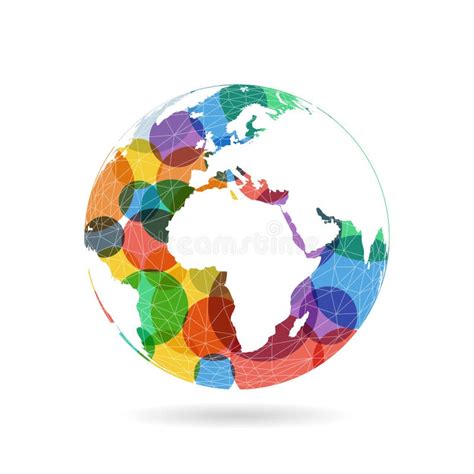 Geometric Abstract Earth Globe Sphere Concept Illustration Stock Vector Illustration Of