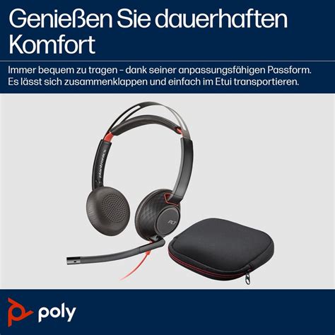 Poly Blackwire C5220 Stereo Usb C A On Ear Kopfhörer Noise Cancelling
