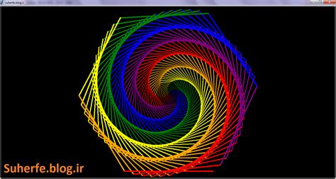 ترسیم شکل گرافیکی با کتابخانه ترتل در پایتون مثال شماره دو Turtle