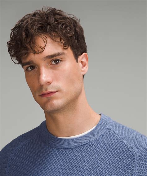 Textured Knit Crewneck Sweater Mens Hoodies And Sweatshirts