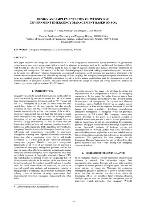 Pdf Design And Implementation Of Webgis For Government Emergency
