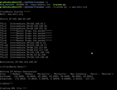 Github Prabhudeva17traceme Traceme Shows A Visual Traceroute Path