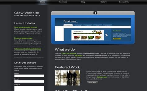 Free Black Abstract Glow HTML CSS Website Template