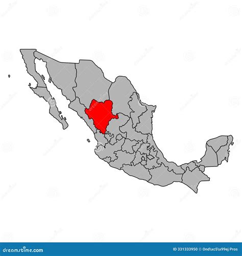 Durango Of Mexico Map Shape Travel Web Concept Icon Vector
