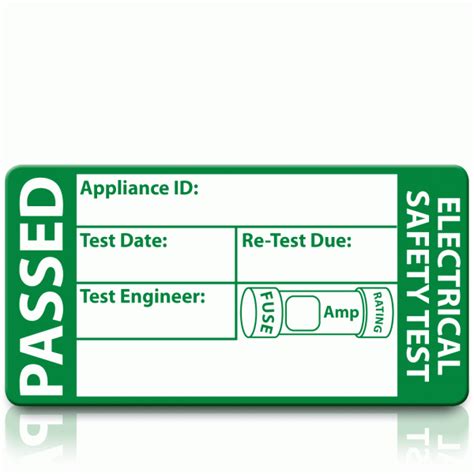 Pat Testing Labels And The Information Displayed On Them From Label