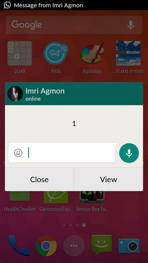 Android Pop Up Messages Like Whatsapp Sliding Style Stack Overflow