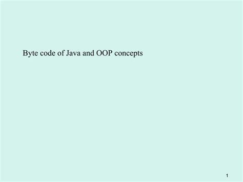 Byte Code Jvm Ppt