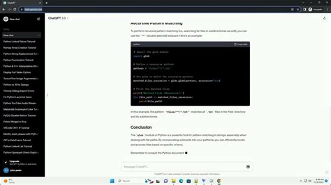 Use Glob To Match Pattern In String In Python Youtube