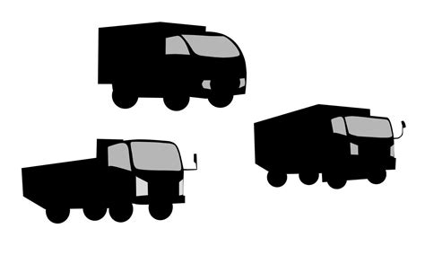 Delivery Truck Silhouette Set 32865477 Vector Art At Vecteezy