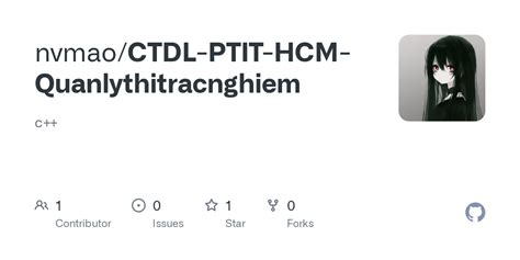 Github Nvmao Ctdl Ptit Hcm Quanlythitracnghiem C