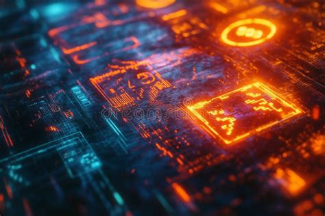 Futuristic Glowing Graphs Demonstrating Advanced Data Visualization And Digital Interaction In A