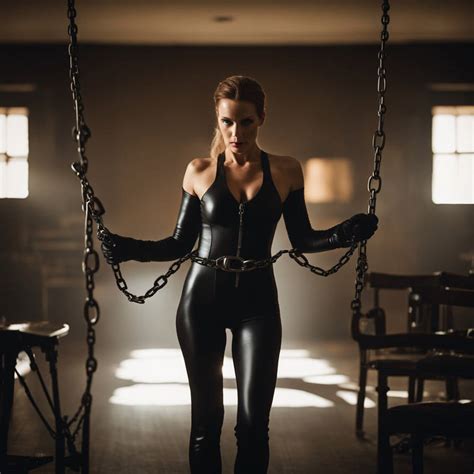 Female Superspy In Skin Tight Catsuit Being Chaine By Mattwestie On