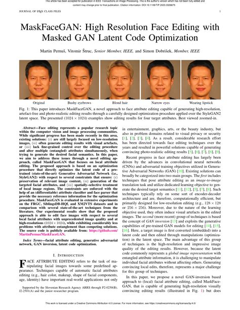 Pdf Maskfacegan High Resolution Face Editing With Masked Gan Latent