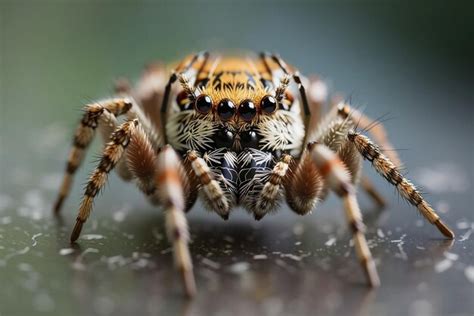 Premium Photo Closeup Of A Spider On A Spider Web