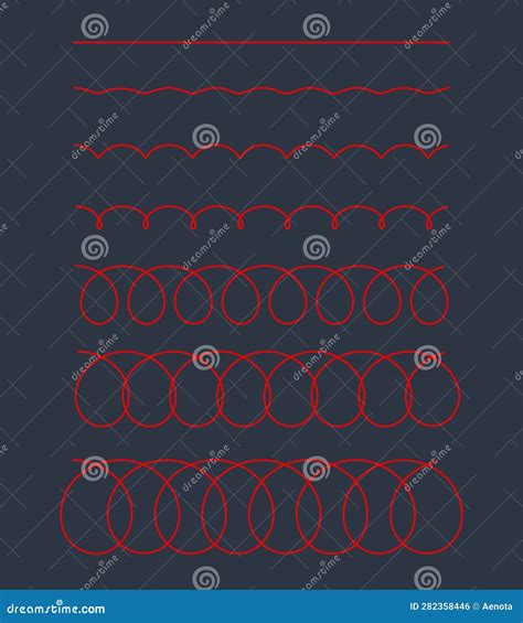 set of vector mathematical cycloid curve structure set abstract