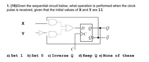 solved 1 10 given the sequential circuit below what