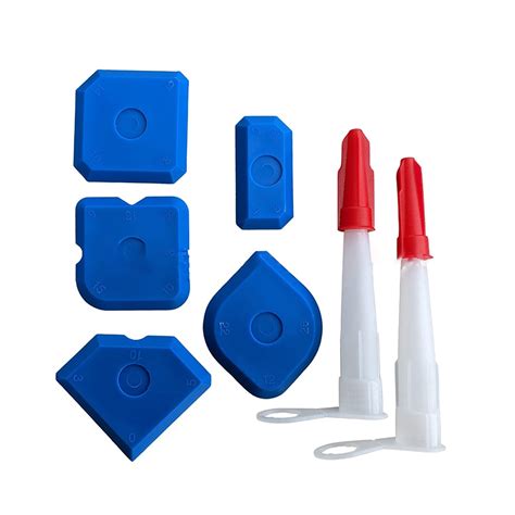 5pcs Silicone Sealant Tool Spreader Finish Kit Caulk Tile Grout Applicator