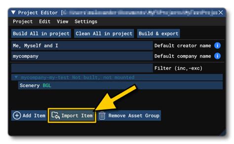 The Project Editor