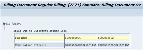 Solved Split Analy Different Header Data Sap Community