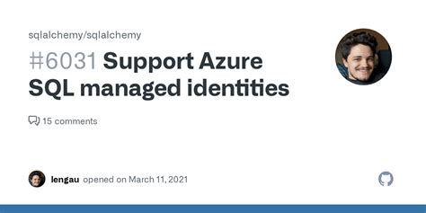 Support Azure Sql Managed Identities · Issue 6031 · Sqlalchemysqlalchemy · Github