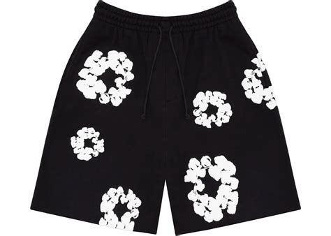 Denim Tears The Cotton Wreath Shorts Black Mens Fw23 Us