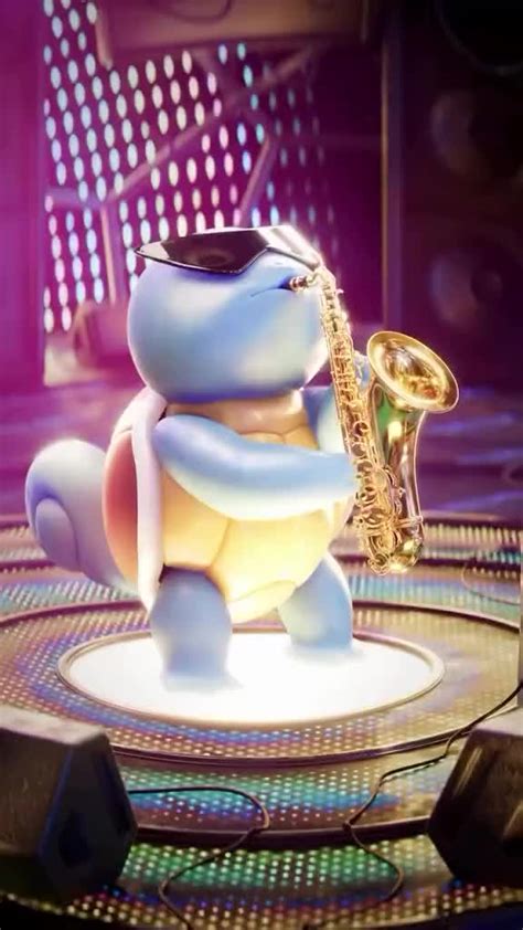 Squirtle Saxofonista 🐢 Pokemon Cards Pokemon Funny Cool Pokemon