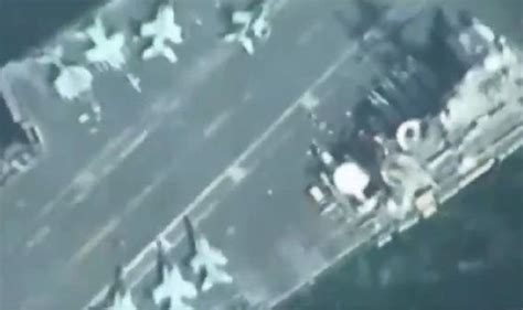 World War 3 Fears Iran Releases Spy Drone Footage Of Us Ship Video