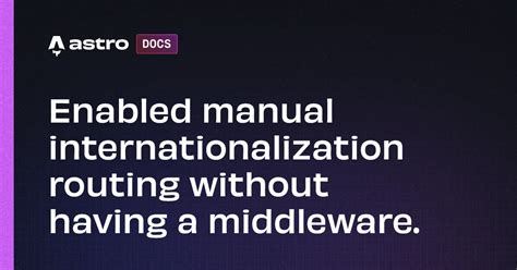 Enabled Manual Internationalization Routing Without Having A Middleware