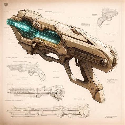 Futuristic Gun Drawing