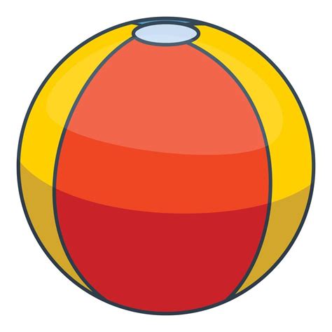Colorful Beach Ball Icon Cartoon Style 15212492 Vector Art At Vecteezy